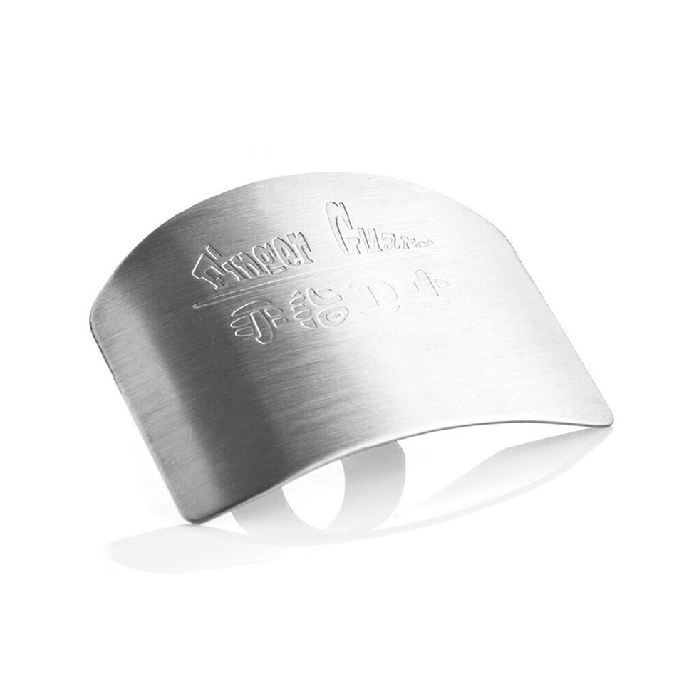 Kitchen Finger Hand Protector Guard Stainless Steel Chop Slice Shield ...