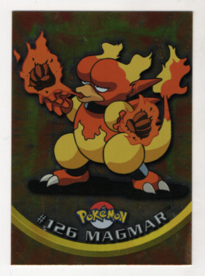 MAGMAR #126 FOIL TOPPS POKEMON TV ANIMATION EDITION CARD 2000 BLUE LOGO ...