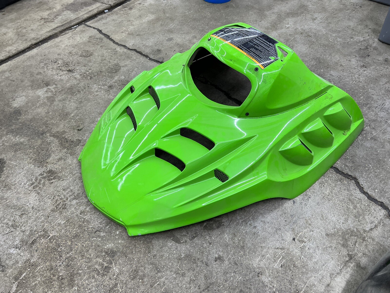 1999-2001 99 00 01 Arctic Cat ZRT 800 Snowmobile Green Hood Thundercat ...