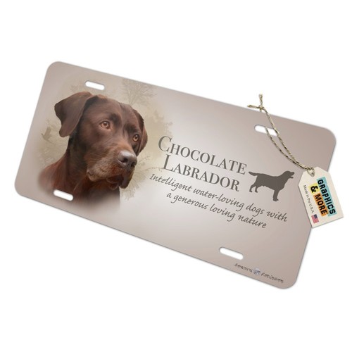 Chocolate Lab Labrador Dog Breed Novelty Metal Vanity Tag License Plate ...