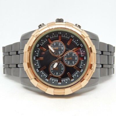 Massive Heavy FMD Dark Tone Quartz Analog Men's Watch Sz. 8" | eBay