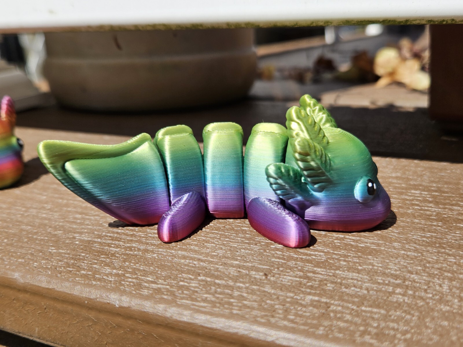 Axolotl Fidget Toy smiling- rainbow Articulated - Sensory Toy stress ...