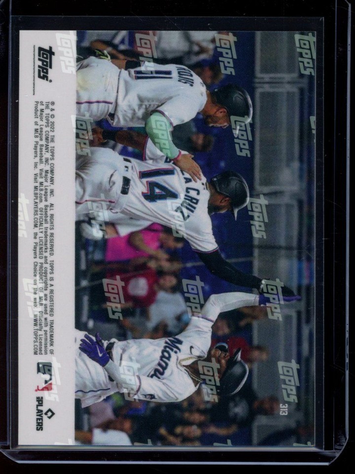 2022 Topps Now #313 Jazz Chisholm Jr Blue Parallel Card #d 14/49 | eBay