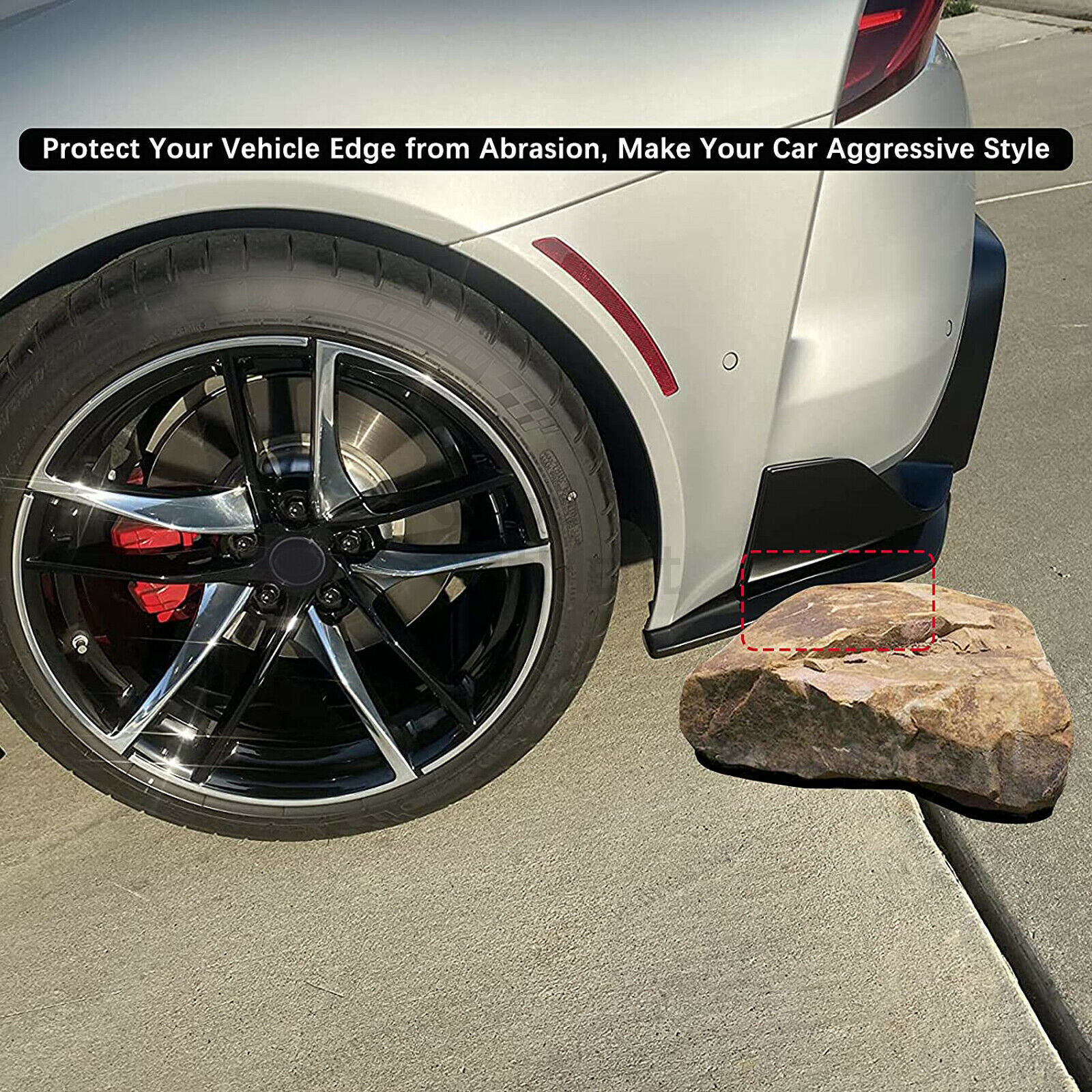 For Subaru GC8 Impreza Front Bumper Lips Spoiler Splitter+Strut Rods ...