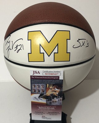 RAY JACKSON MICHIGAN WOLVERINES SIGNED AUTOGRAPHED LOGO BASKETBALL FAB ...