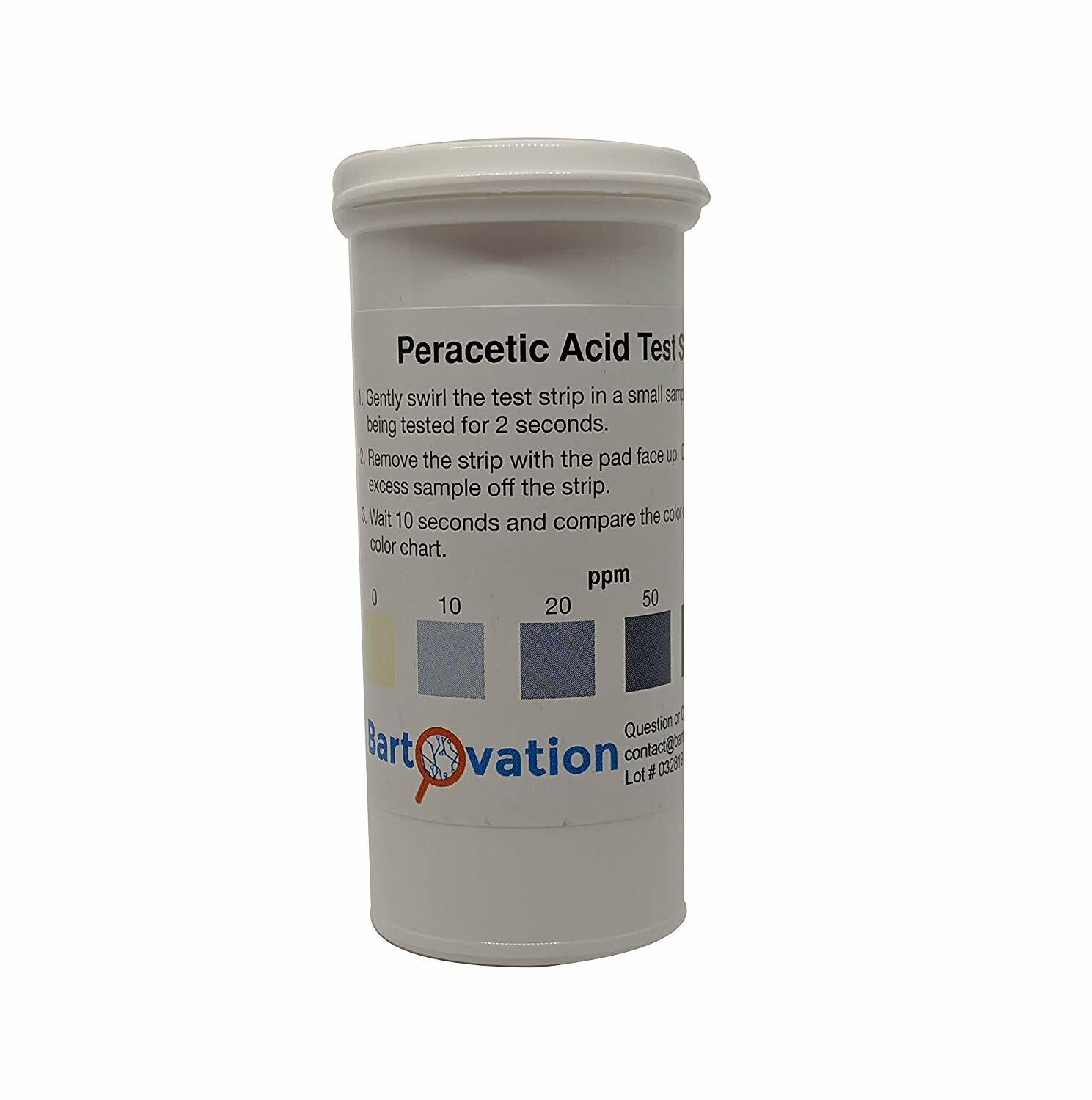 Peracetic Acid Test Strips, 0-160 ppm [Vial of 100 Strips] | eBay