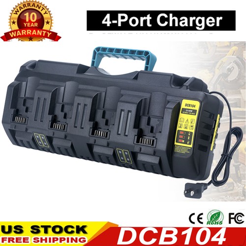 For DEWALT DCB104 XR 4-Port Multi Fast Battery Charger 12V/20V Lithium ...