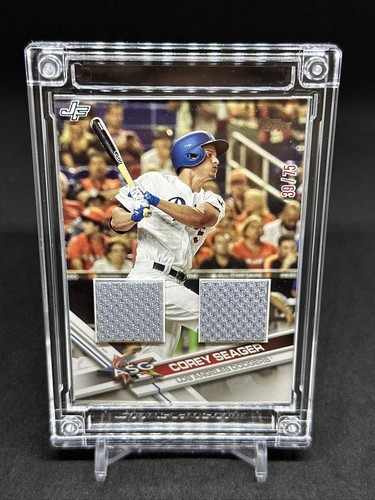 COREY SEAGER 2024 JERSEY FUSION BASEBALL GAME USED DUAL SWATCH🌟⚾️ 39/75 ...