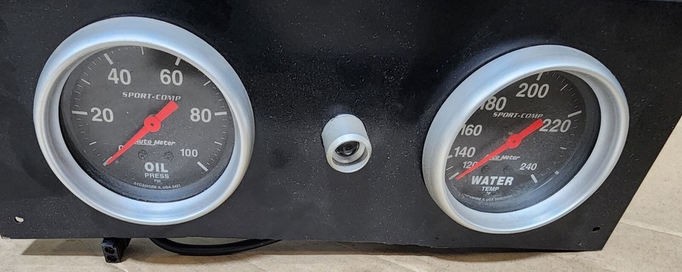 AUTOMETER 2-5/8" H2O Temp/Oil Press/Quick lite shift light mounted | eBay