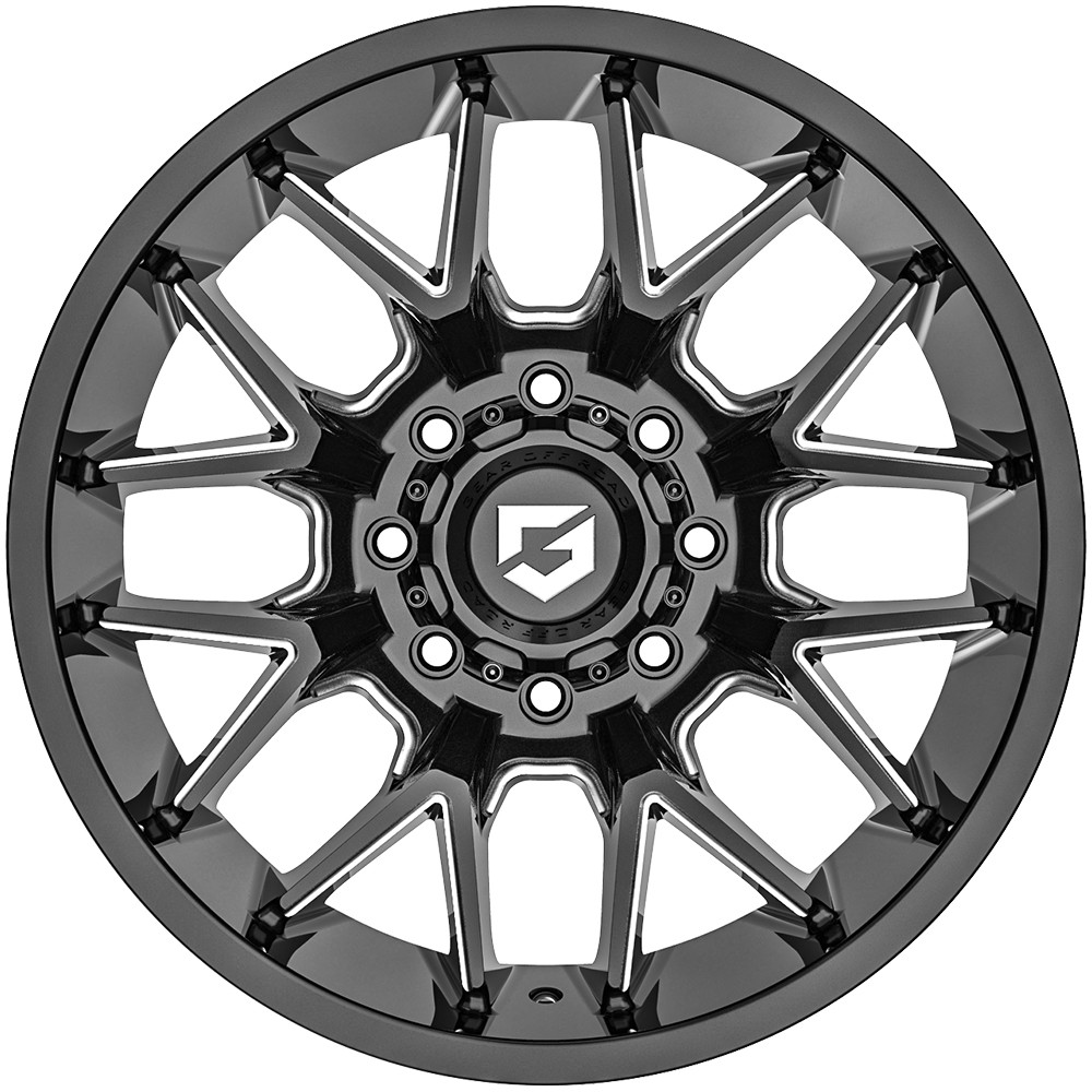 (Set of 4) Gear Off-Road 768BM Primacy 20x9 8x180 +18mm Black/Milled ...