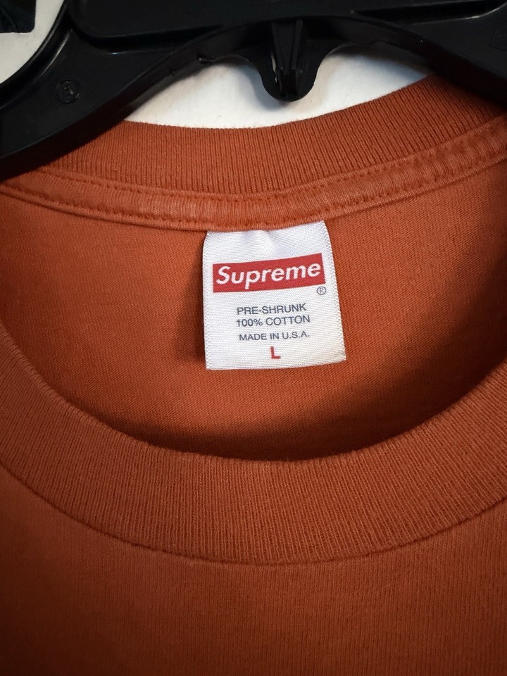 Supreme Stack Tee Rust Size FW21 Used Size Large 100% Authentic | eBay