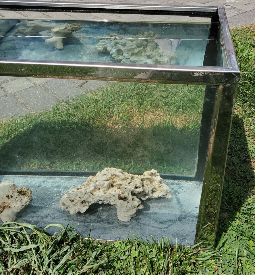 Metaframe Aquarium Fish Tank Chrome Slate Bottom 20 Gallon Glass Tank ...