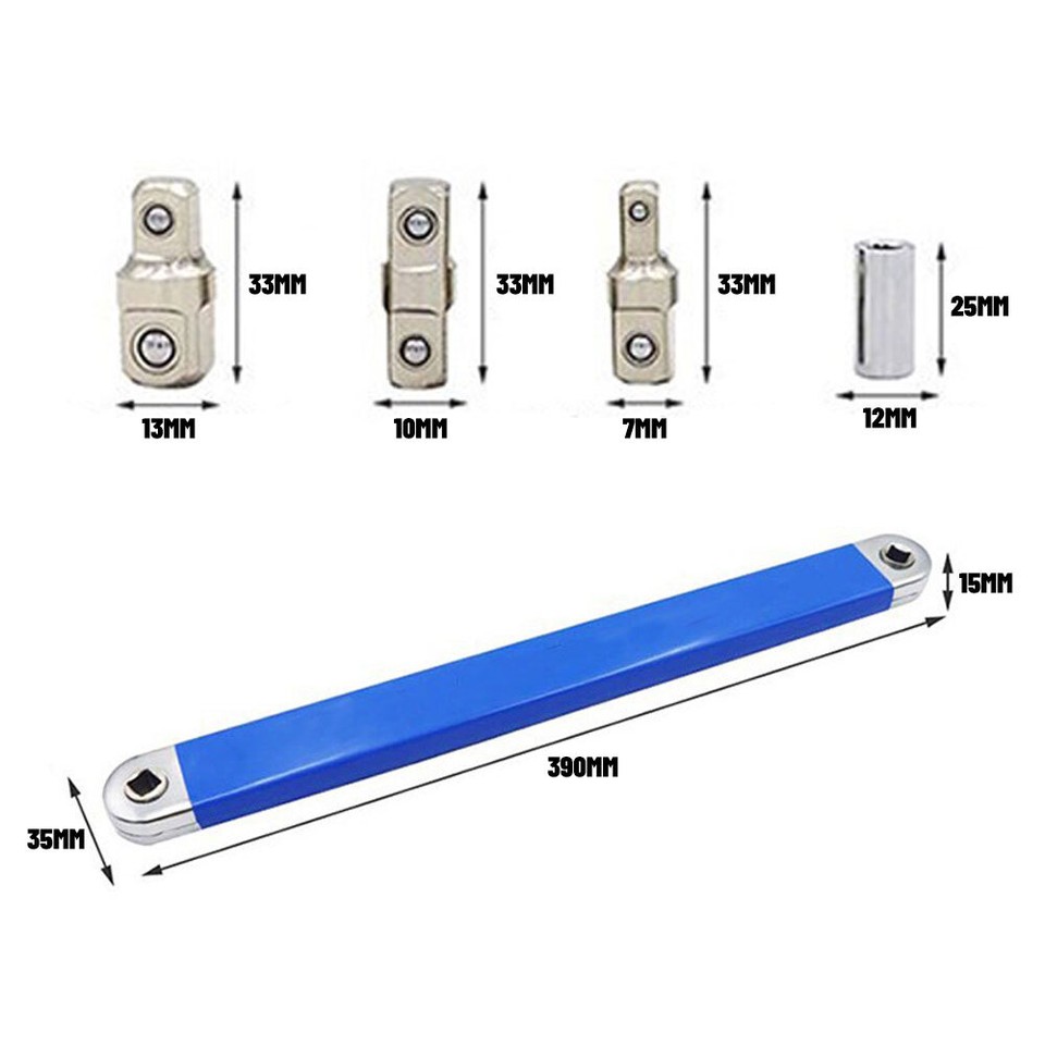 39cm Spanner Extension Wrench Set Offset Ratchet Spanner Extender with ...