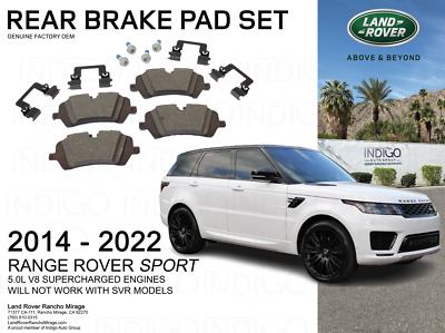 GENUINE FACTORY OEM Range Rover SPORT Rear Brake Pad Set Genuine ...