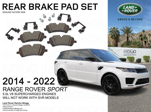GENUINE FACTORY OEM Range Rover SPORT Rear Brake Pad Set Genuine ...