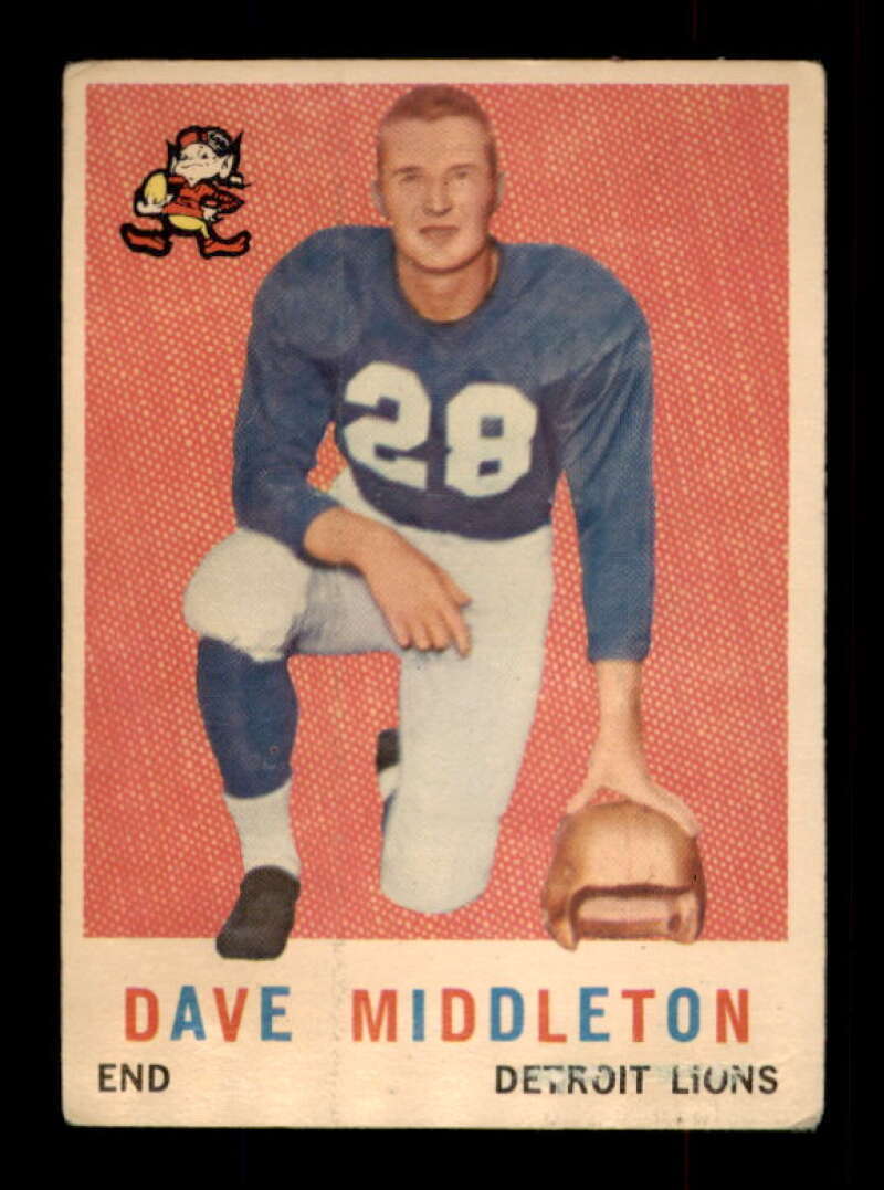 1959 Topps #113 Dave Middleton G Lions UER 550463 | eBay