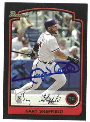 Autographed GARY SHEFFIELD 2003 Bowman Atlanta Braves card #3 w/COA | eBay