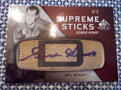 2010 11 SPGU SUPREME STICKS GORDIE HOWE AUTO # 4 / 5 (+ BONUS ) | eBay