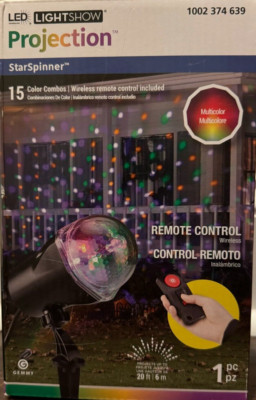 LightShow Projection Star Spinner Coorful LED Lights (RGBW) with Remote ...