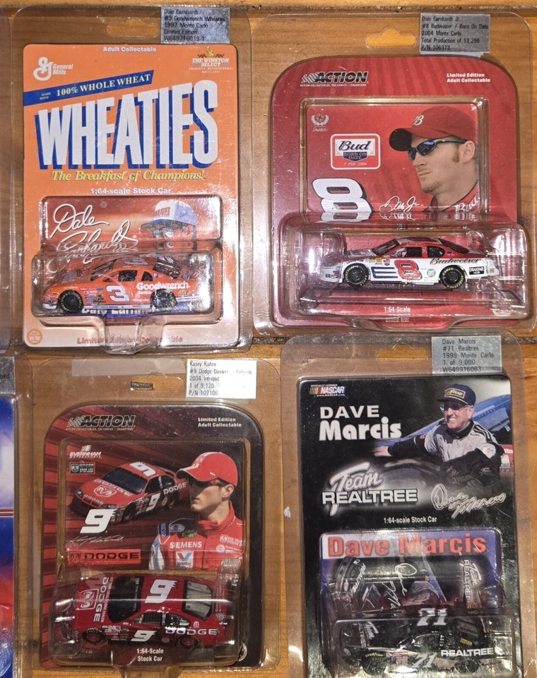 12 ACTION RACING COLLECTIBLES NASCAR CUP CARS NHRA CARS DALE EARNHARDT ...