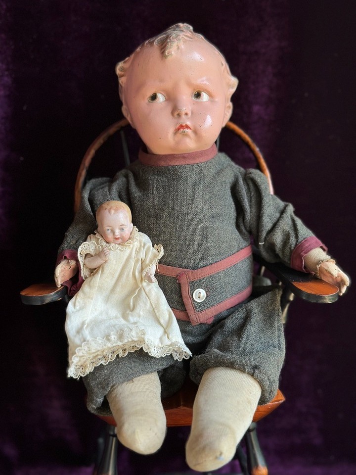 Early Vintage 14” Effanbee Composition Cloth Grumpy Boy Doll Original ...