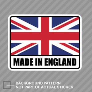 Made in England Sticker Decal Vinyl English GBR GB | eBay