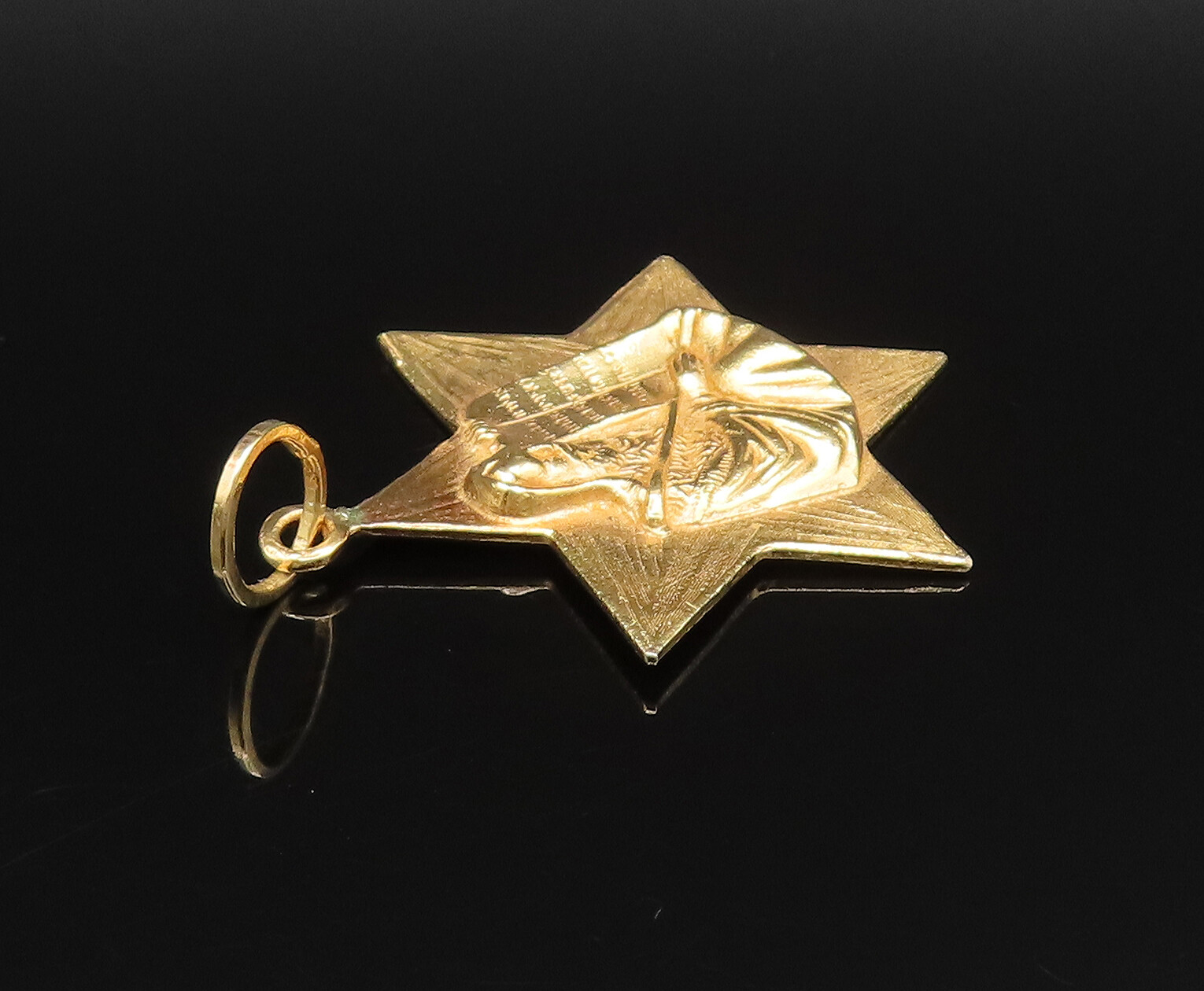 14K GOLD - Vintage Religious Moses & The Ten Commandm… - Gem