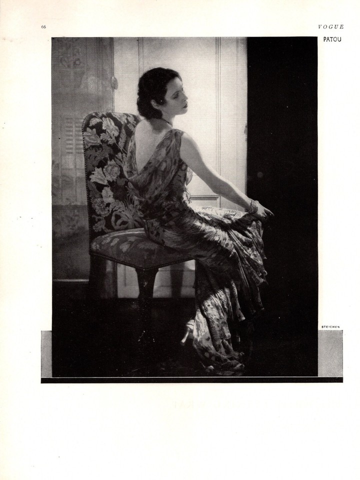 1929 Original Augusta Bernard, Patou Fashion ads by Steichen from Vogue ...