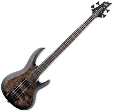 ESP LTD B-4E Burled Poplar Electric Bass Charcoal Burst Satin | eBay
