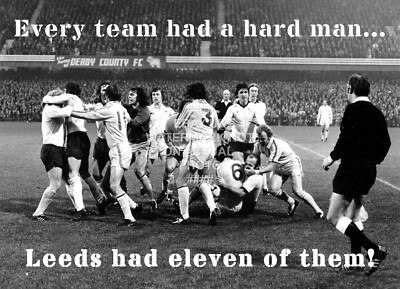 ICONIC HARD MAN QUOTE LEEDS UNITED QUALITY ICONIC PHOTO PRINT UTD LUFC ...