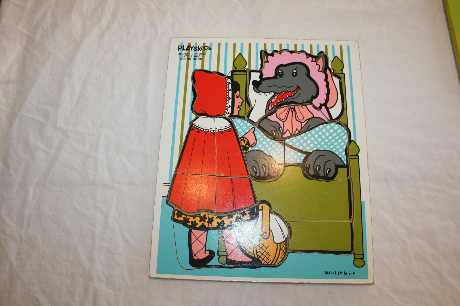 LOT 9 Vtg PLAYSKOOL Judy instructo Puzzles Hansel red riding hood clown ...
