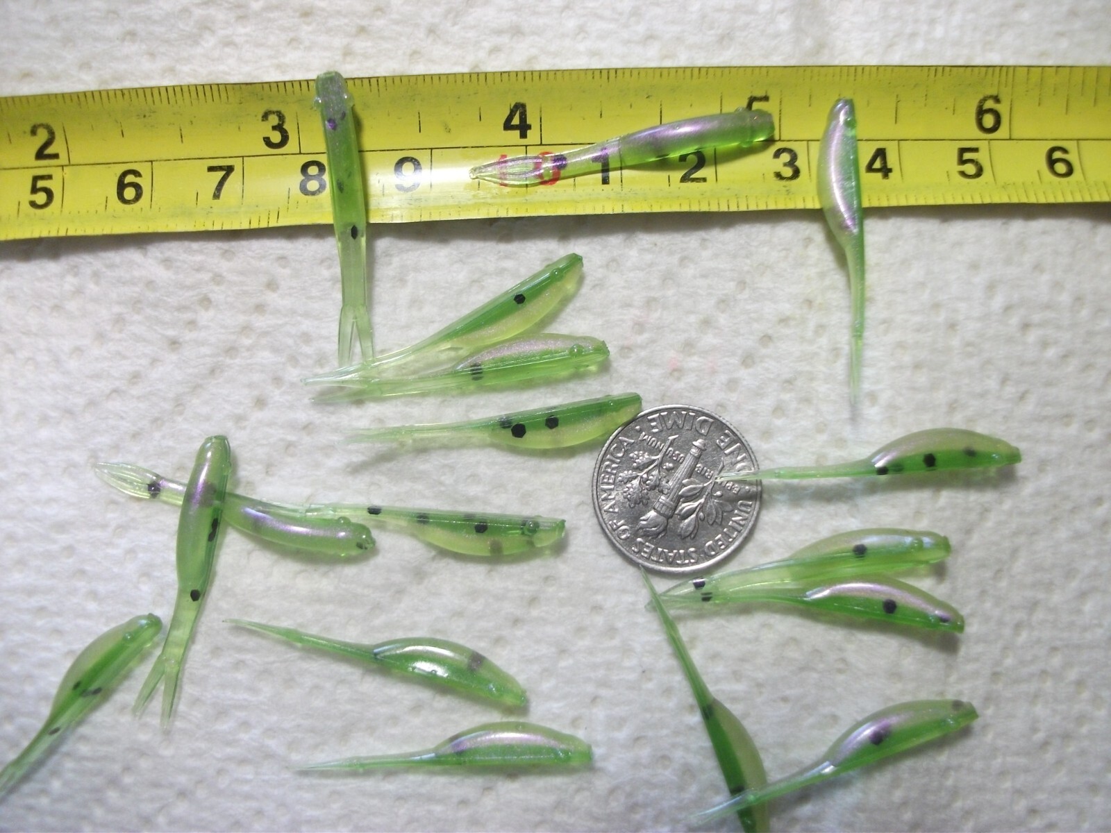 200-1 1/4" FLUKES-crappie-panfish-minnows-soft grubs-jigs-fork-split ...