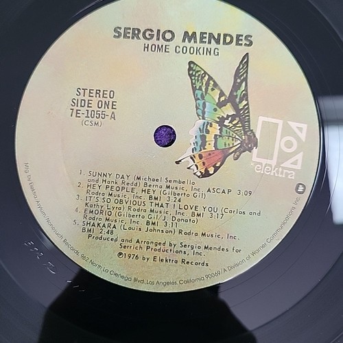 SERGIO MENDES - HOME COOKING - ELEKTRA RECORDS 7E 1055 (1976) Vinyl Lp ...