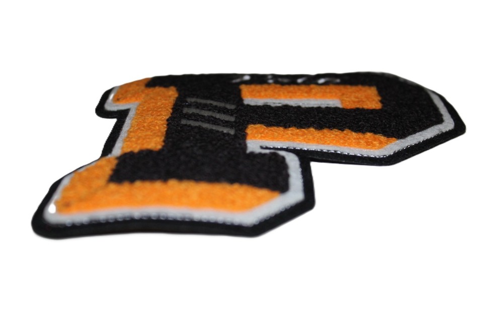 Large Polo Letter P Embroidered Iron-on Chenille Letterman Applique ...
