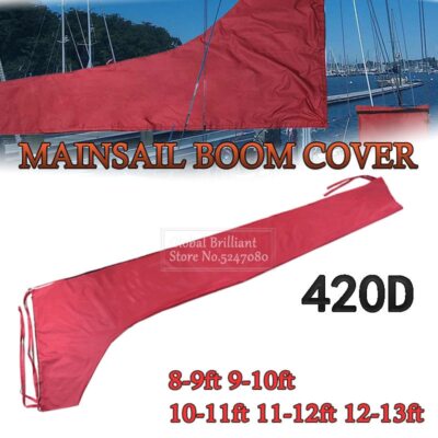 Red Main Sail Cover For 9'-10' 11'-12' 12'-13' Boom Sail Waterproof ...