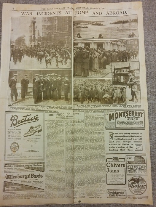 1914 Newspaper World War I Starts Picture Photos History Military Army ...