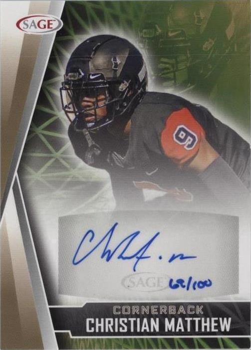 2022 SAGE High Series - Autographs Christian Matthew #A-CM2 Gold /100 ...