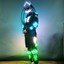 Halloween Predator LED Colorful Robot Helmet Costume Suit Nightclub ...