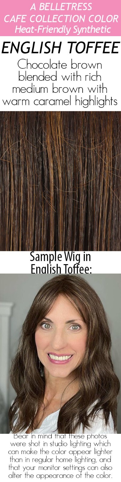 LACE FRONT MONO TOP PEERLESS TOPPER 16" or 19" by BELLETRESS, All ...