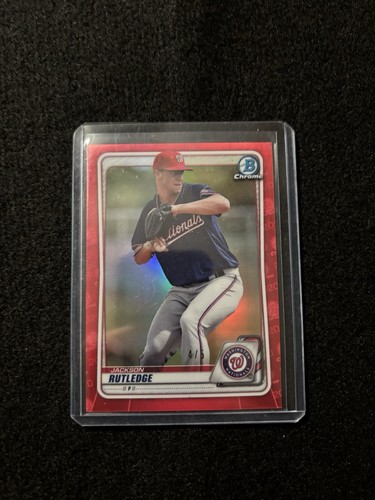 JACKSON RUTLEDGE 2020 BOWMAN CHROME RED REFRACTOR ROOKIE CARD 4/5 | eBay
