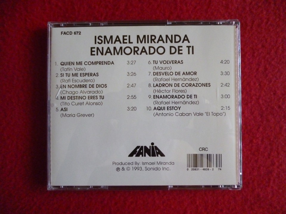 ISMAEL MIRANDA ENAMORADO DE TI CD 1993 FANIA EXCELLENT CONDITION. | eBay