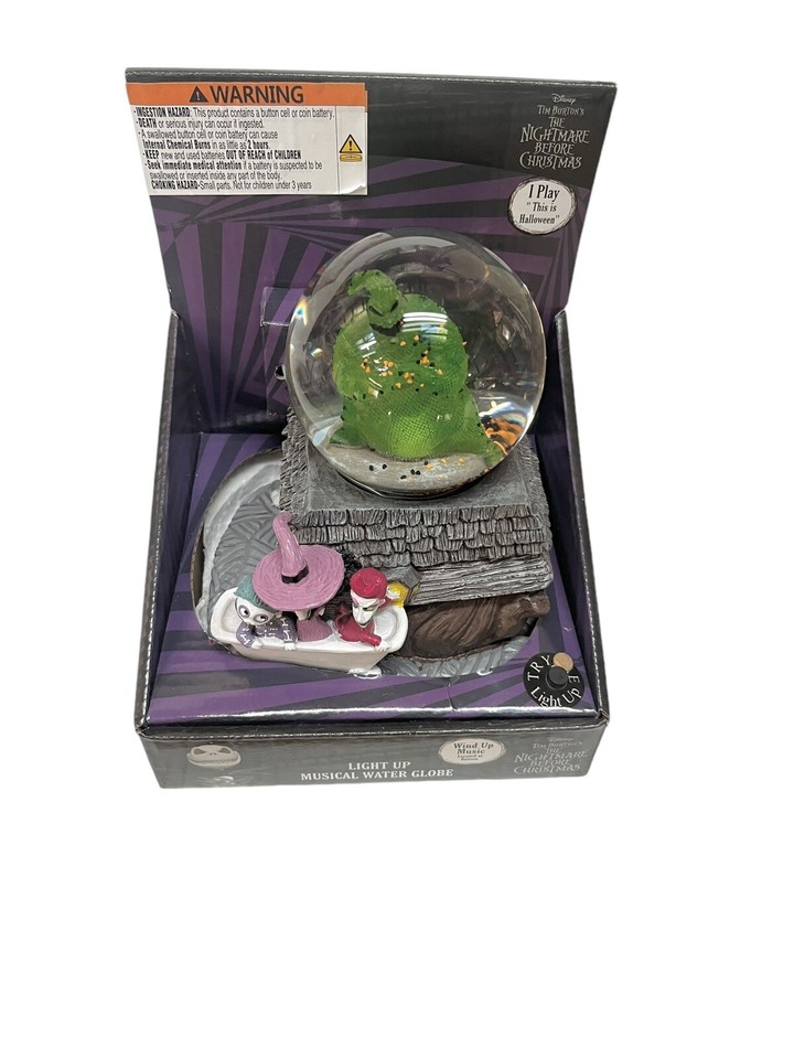 Nightmare Before Christmas Oogie Boogie Light Up Musical Globe Lock ...