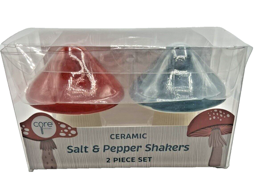 Ceramic Mushroom Salt & Pepper Shakers Core Kitchen 2 Piece Set | eBay