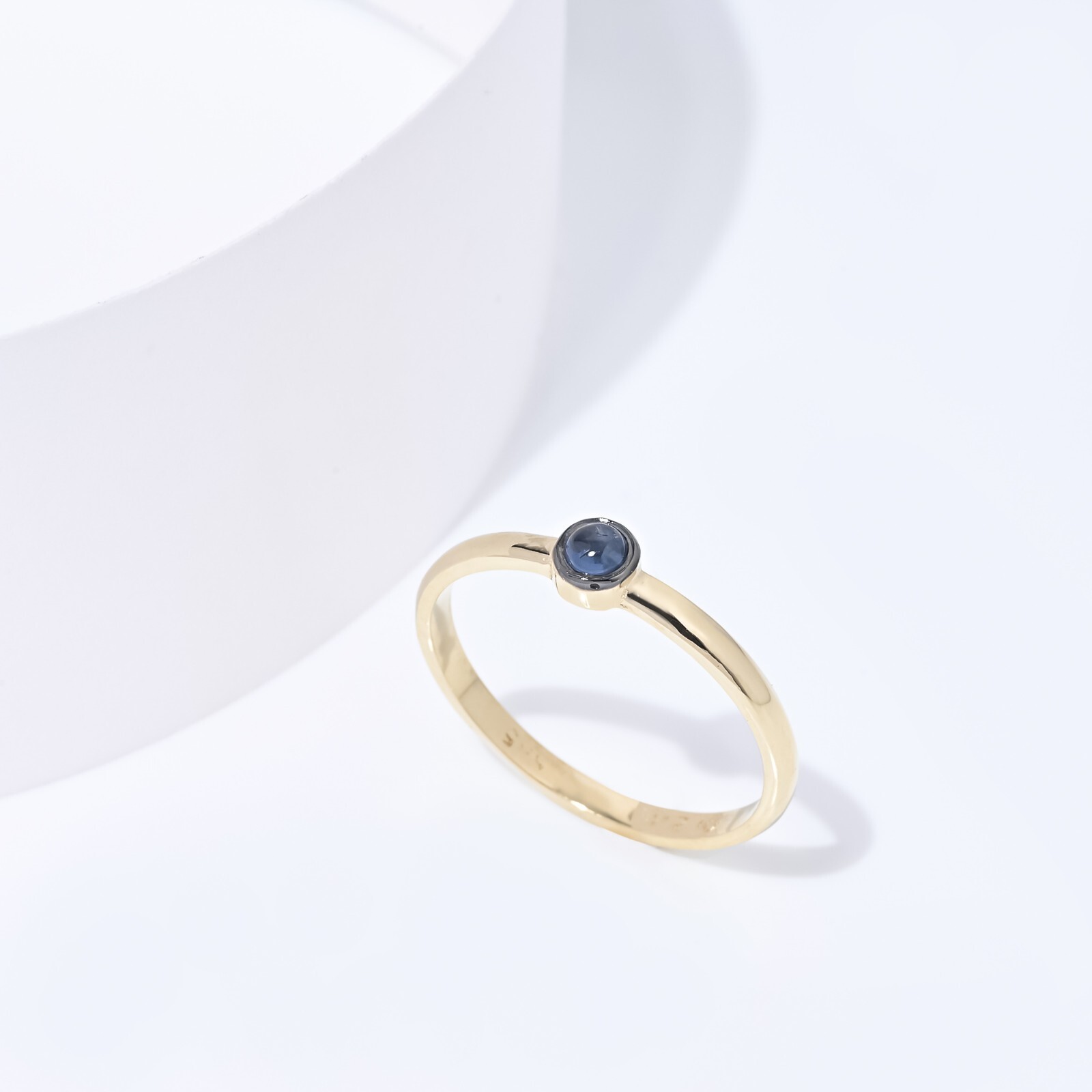14K Solid Gold Sapphire Ring/ September Birthstone Ring/Gemstone Ring ...