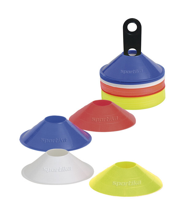 KIT 48 Cinesini Delimitatori SPORTIKA in 4 colori Conetti Slalom Coni ...