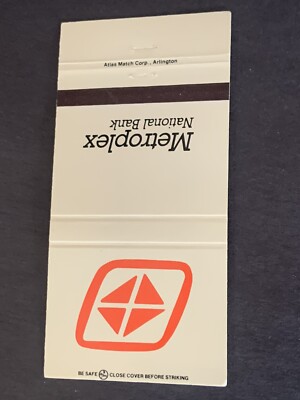 Vintage Texas Matchbook: “Metroplex National Bank” Arlington, TX | eBay