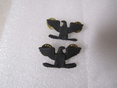 MILITARY INSIGNIA SUBDUED PIN ON RANK SET OF 2 O-6 FULL BIRD COLONEL | eBay