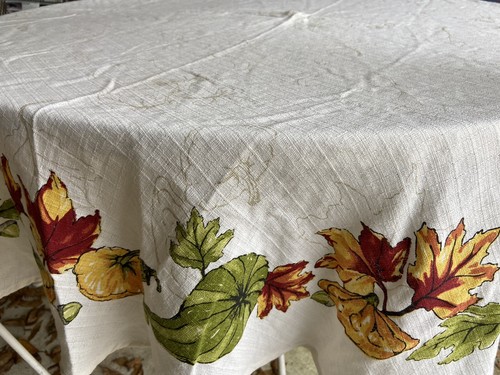 Thanksgiving Tablecloth 60” Round With Unique Turkey Pillow | eBay