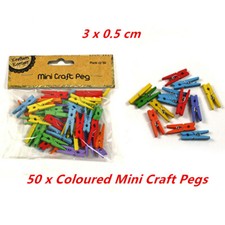 Small Pegs - Pale Pink Bigger 35mm PK of 20 Wooden Mini Peg Wood ...