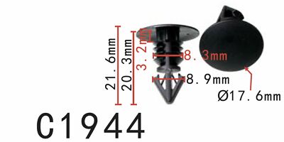 20pcs Fit Nissan 16-18 Altima Front Bumper Cover Retainer Clip ...